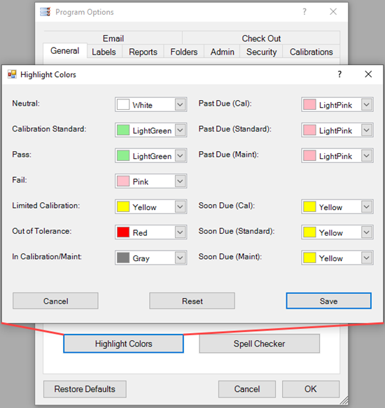 Equipment Color Highlighting Equipment Color Highlighting